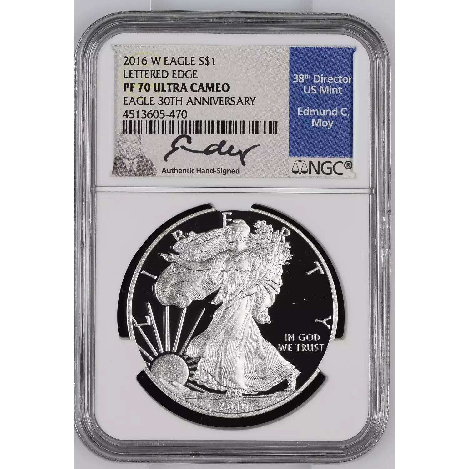 2016 Bullion Silver Eagles NGC PF-70 ULTRA CAMEO LETTERED EDGE-30TH ANNIV. EAGLE 30TH ...